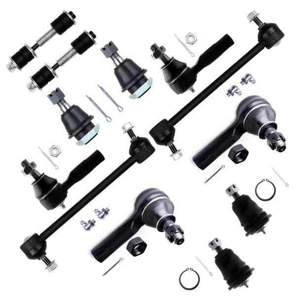 商品名: cciyu フロントリアスウェイバー アウターインナータイロッドエンド アッパーローワーボールジョイント 2001-2004 日産フロンティア 2000-2004 日産エクステラ サスペンションキット 12個入り cciyu Fr...