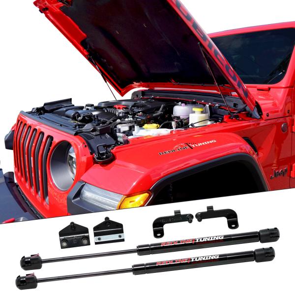 商品名: Redline Tuning 21-20003-02 フード QuickLIFT Plus Jeep Wrangler JL 2018+ &amp; Jeep Gladiator JT 2020+に対応 (ボルトインシステム - ...