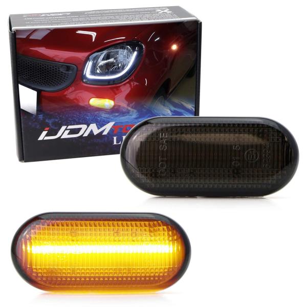 商品名:  iJDMTOY Smoked Lens Amber Full LED Front Side Marker Light Kit Compatible With 2016-up W453 Smart Car Fortwo Forfo...