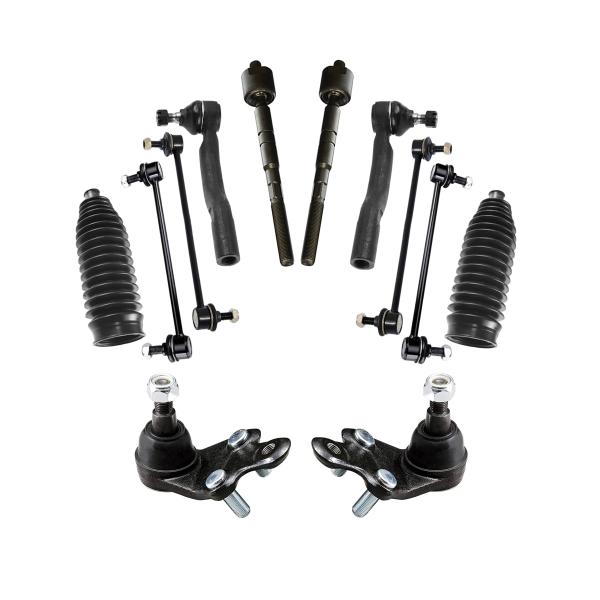 商品名:  PartsW - 12 Pc Front &amp; Rear Sway Bars + Bellow Boots + Outer Inner Tie Rod Ends + Lower Ball Joints Complete S...