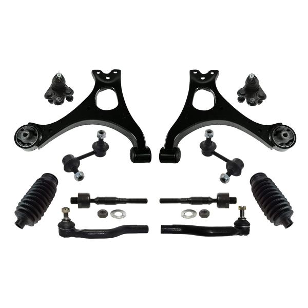 商品名:  PartsW - 12 Pc Complete Suspension Lower Control Arms Inner Outer Tie Rod Ends Front Sway Bar Ball Joints Rack &am...