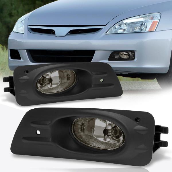 商品名:  Front Bumper Fog Lights+Switch+Wiring+Bulbs Compatible with Honda Accord 4-Dr 06-07,Smoke Lensブランド: PM PERFORMOTOR...