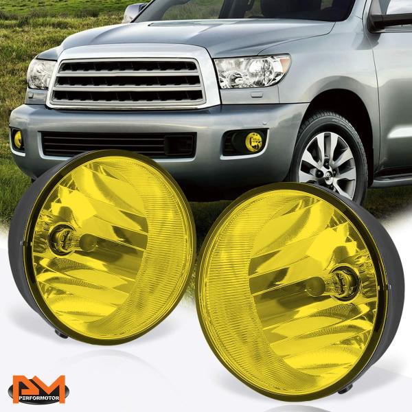 商品名:  PM PERFORMOTOR Front Bumper Fog Lights Lamps w/Switch Compatible with Tacoma/Solara/Tundra/Sequoia 04-13,Amber Len...