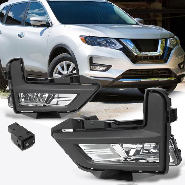 商品名:  PM PERFORMOTOR Front Bumper Fog Lights+Bezel+Switch Compatible with Rogue 17-18,Clear Lensブランド: PM PERFORMOTOR高さ: ...