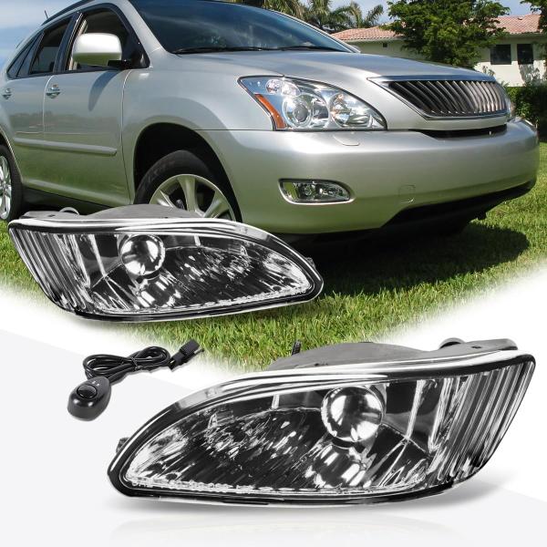 商品名:  PM PERFORMOTOR Front Bumper Fog Lights Lamps w/Switch Compatible with Rx330/RX350 04-09,Clear Lensブランド: PM PERFORM...