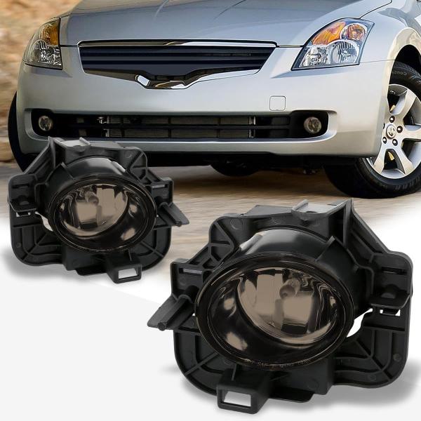 商品名:  PM PERFORMOTOR Front Bumper Fog Lights+Switch+Bulb Compatible with Altima 4-Dr 07-09,Smoked Lensブランド: PM PERFORMOT...