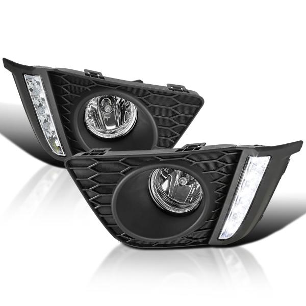 商品名: Spec-D チューニング クリア ドライビング フォグライト LED ストリップ + バルブ + スイッチ 2015-2017 ホンダ フィット L+R ペアアセンブリに対応 Spec-D Tuning Clear Drivin...