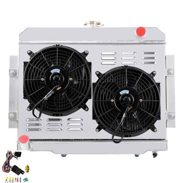 商品名:  ALLOYWORKS 4 Row All Aluminum Radiator 2x12" Fans Shroud Relay Kit Fits for 1972-1986 Jeep CJ6 CJ5 CJ7 Scrambler 2...