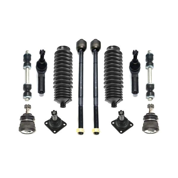 商品名:  PartsW - 12 Pc Complete Suspension Upper &amp; Lower Ball Joints Tie Rods Sway Bars Steering Gear Bellow Boots Fit...