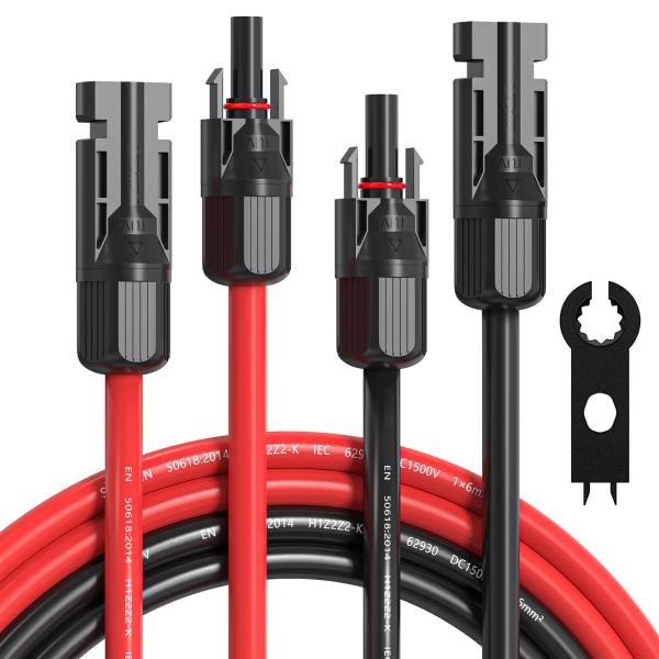 商品名: Temank 30 Feet 10AWG Solar Extension Cable 10 Gauge (6mm?) Solar Panle Wire with Weatherproof Female and Male Solar...