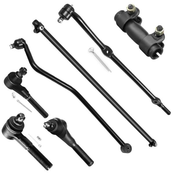 商品名: SCITOO サスペンションキット フロントインナーステアリングタイ ロッドエンド アウタータイロッドエンド タイロッドスリーブ トラックバー アウターコネクティングタイロッドエンド 1997-2006年式ジープラングラー用 Je...