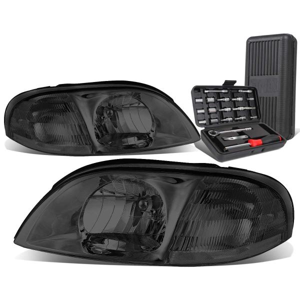 商品名:  Auto Dynasty OE Style Smoked Housing Clear Corner Headlight Lamps+Tool Kit Compatible with Ford Windstar 99-03ブランド...