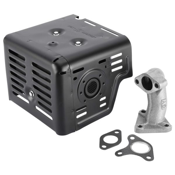 商品名: NovelBee マフラー エキゾーストアセンブリ 排気パイプと2つのガスケット付き ホンダ Gx340 11HP Gx390 13 HPエンジンモーターに適合 NovelBee Muffler Exhaust Assembly ...