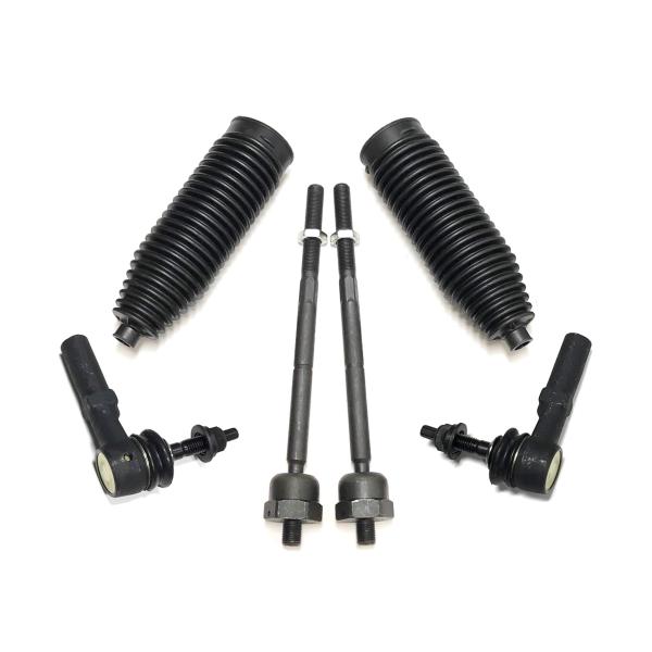 商品名:  PartsW - 6 Pc Front Inner &amp; Outer Tie Rod Ends + Rack and Pinion Bellow Boots Steering Kitブランド: PartsW重量: 4082...
