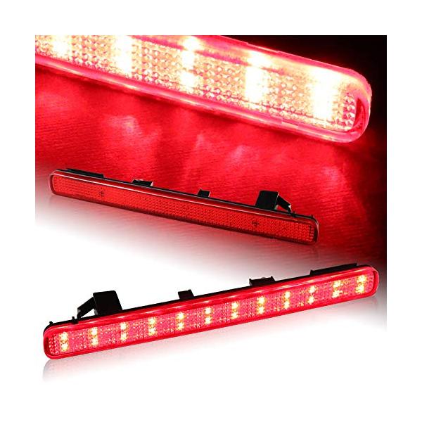 商品名:  EPARTS Red Lens Full LED Rear Bumper Brake Light Bumper Tail Reflector Marker Lamps Pair Compatible with 2009-2014...