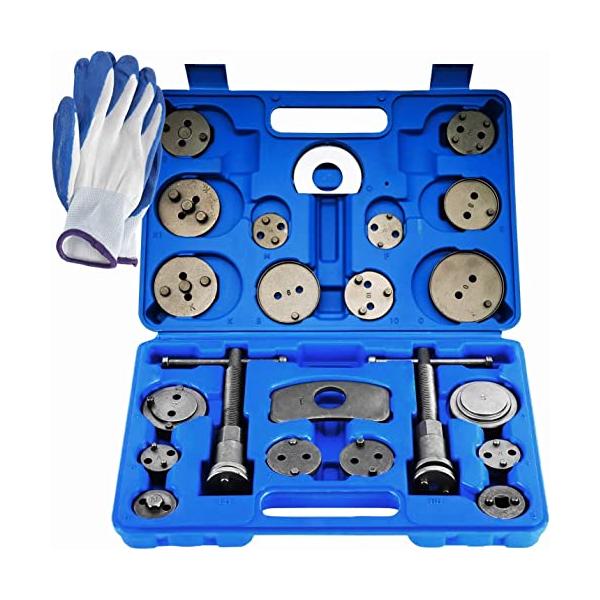 商品名: BTSHUB ディスクブレーキキャリパー ウィンドバックツールキット プロフェッショナル フロント&amp;リアブレーキピストン圧縮ツール 24個 BTSHUB 24pcs Disc Brake Caliper Wind Back...