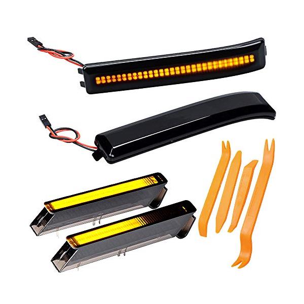 商品名:  Astra Depot Left Right Side Mirror Front Turn Signal Lights Back Mirrors Reflector Replacement LED Sequential Styl...