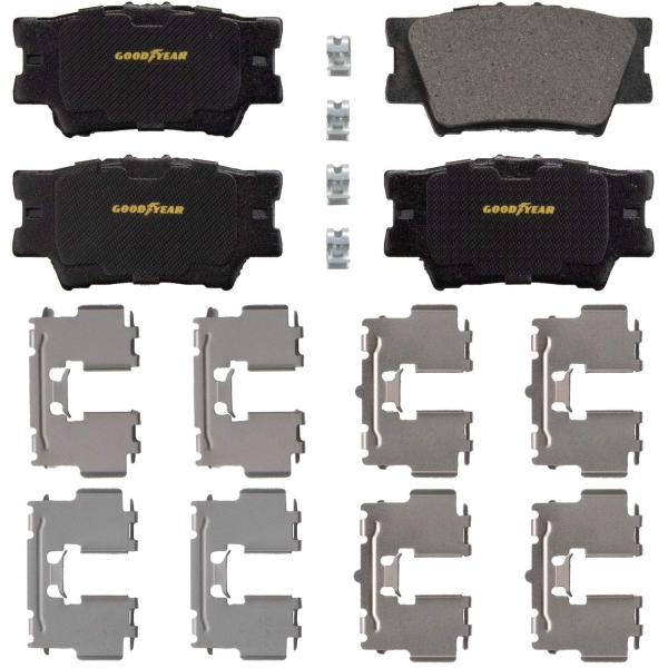 商品名:  Goodyear Brakes GYD1212 | Premium Ceramic Rear Brake Pads fits Lexus ES300h 18-13, ES350 18-07, HS250h 12-10; Pont...