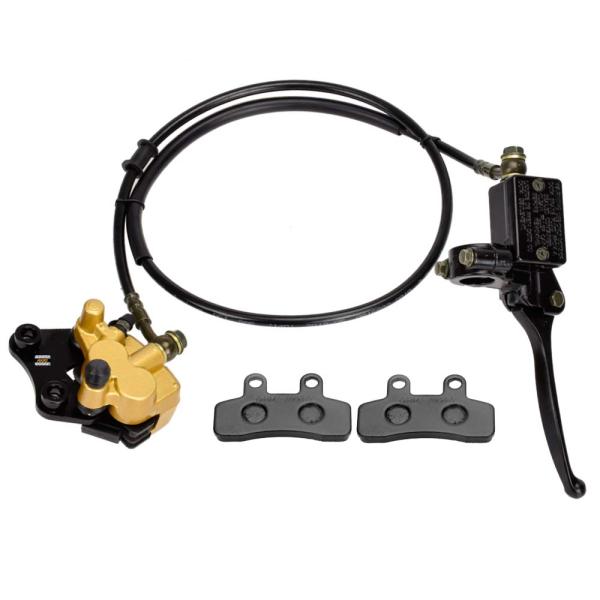 商品名: HIAORS フロントディスクブレーキマスターシリンダーキャリパー ブレーキパッドアセンブリ付き 50cc 70cc 90cc SSR 110cc 125cc Atomik SSR アポロ 中国ダートバイク ピットバイク用 HIA...