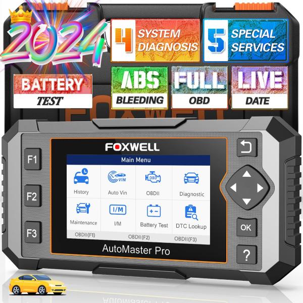 商品名: 2025 FOXWELL NT614 Elite OBD2 スキャナー ABSブリード5回リセット SASキャリブレーション オイル EPB スロットル NT604コードリーダースキャンツールのアップグレード ABS SRSエンジ...