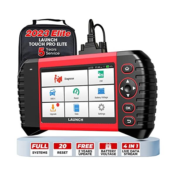 商品名: Launch(ローンチ) OBD2 スキャナー Touch PRO Elite - 2023年新スキャンツール 20リセットインジェクターコーディングSAS EBP BMS ABS B リーディングスロットルアダプテーションカース...