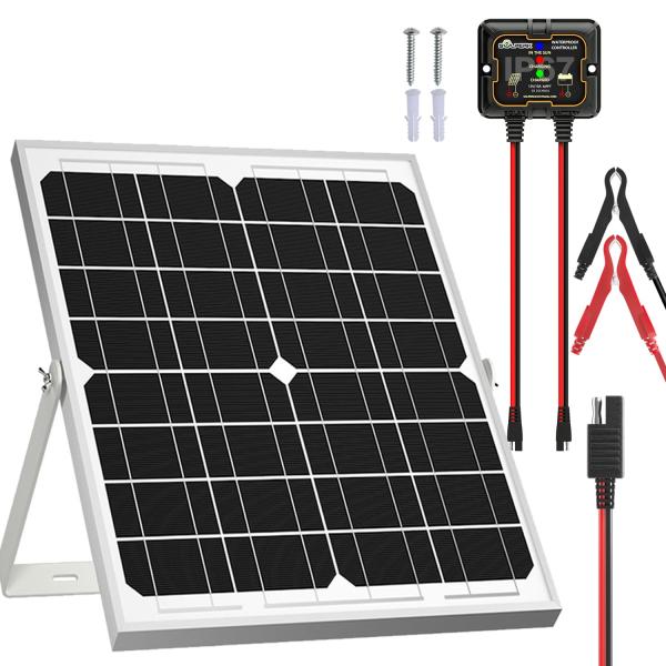 商品名:  SOLPERK Solar Panel Kit 20W 12V, Solar Battery Trickle Charger Maintainer + Upgrade Controller + Adjustable Mount ...