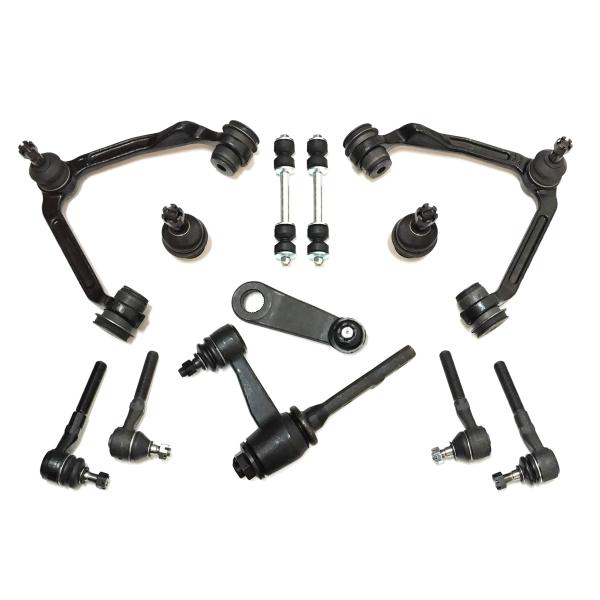 商品名:  PartsW - 12 Pc Suspension Kit Upper Control Arm with Ball Joints Tie Rod Ends Idler &amp; Pitman Arm + Sway Bar Li...