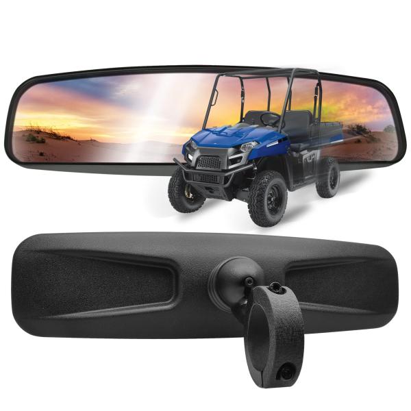 商品名: MZS UTV リアビューミラー - 幅15インチ リアビューセンター凸ミラーユニバーサル1.75インチクランプ RZR 800 900 1000 Turbo PRO XP Pioneer Wildcat Muleに対応 MZS ...
