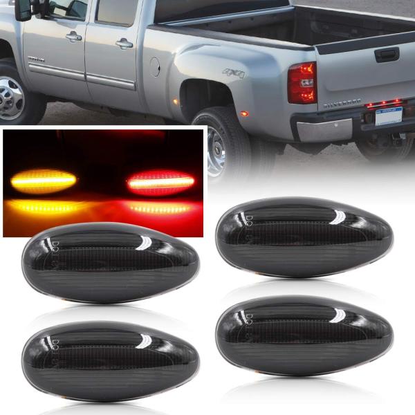 商品名: Mingrui test フルLEDサイドマーカーライトキット 2008-14 Chevy Silverado GMC Sierra 2500HD 3500HD デュアルトラック ダブルホイール サイドフェンダー トランクベッドマ...