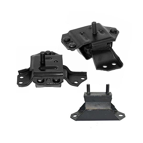 商品名:  Allucam Automotive Engine &amp; Transmission Mount Set For 1996-1998 Ford Mustang 3.8L - Black Steel &amp; Rubber ...