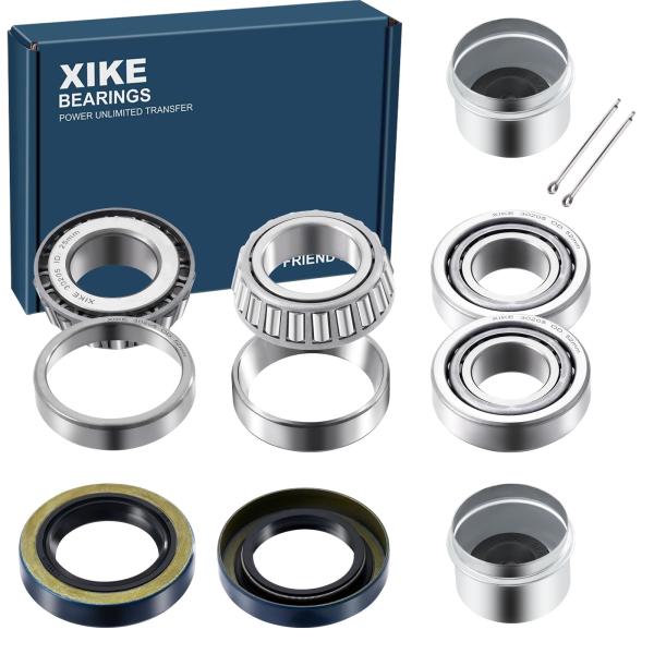 商品名: XiKe 2セット 25mm車軸トレーラーホイールハブキット 30205ベアリング、473551TBシール、OD 52mmダストカバーとコッターピン XiKe 2 Set Fits 25mm Axles Trailer Wheel...
