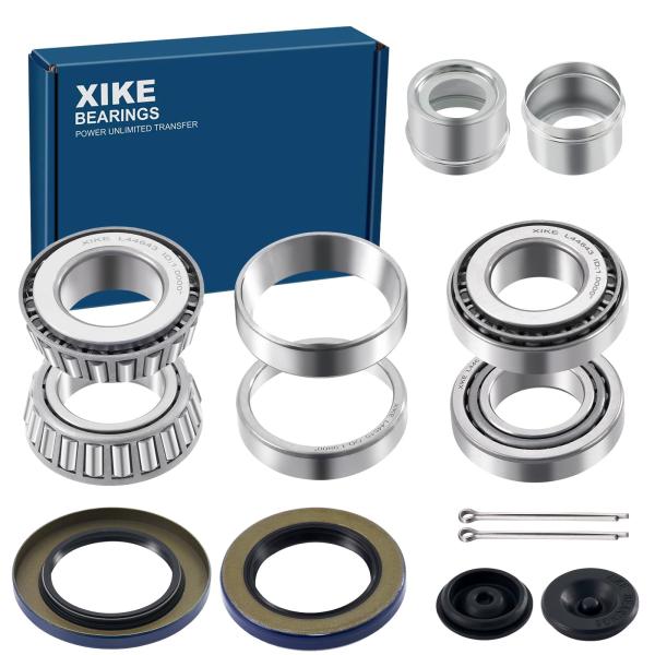 商品名: XiKe 2セット 2000ポンド 1.000インチ車軸トレーラーホイールハブキット、L44643 L44610ベアリング、12192TB/34823シール、OD 1.98インチダストカバーとコッターピンに適合。 XiKe 2 S...