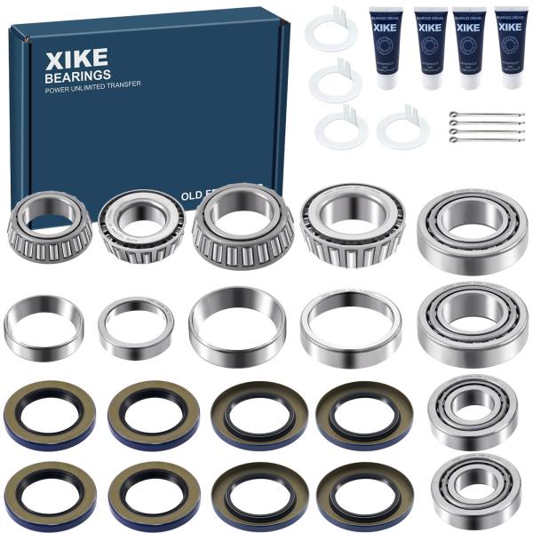 商品名:  XiKe 4 Set Fits 6,000-7,000 lb Axles Trailer Wheel Hub Kit, 25580/25520 ＆ 14125A/14276 Bearings, 21333TB, 22333TB/...