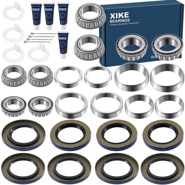 商品名:  XiKe 4 Set Fits 5,200-6,000 lb Axles Trailer Wheel Hub Kit, 25580/25520 ＆ LM67048/LM67010 Bearings, 21333TB, 22333...