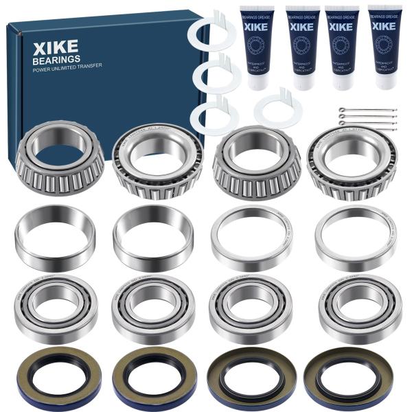 商品名:  XiKe 4 Set Fits 1-1/16'' to 1-1/4" inch Axles Trailer Wheel Hub Kit, L68149/L68111 ＆ LM67048/LM67010 Bearings, 171...