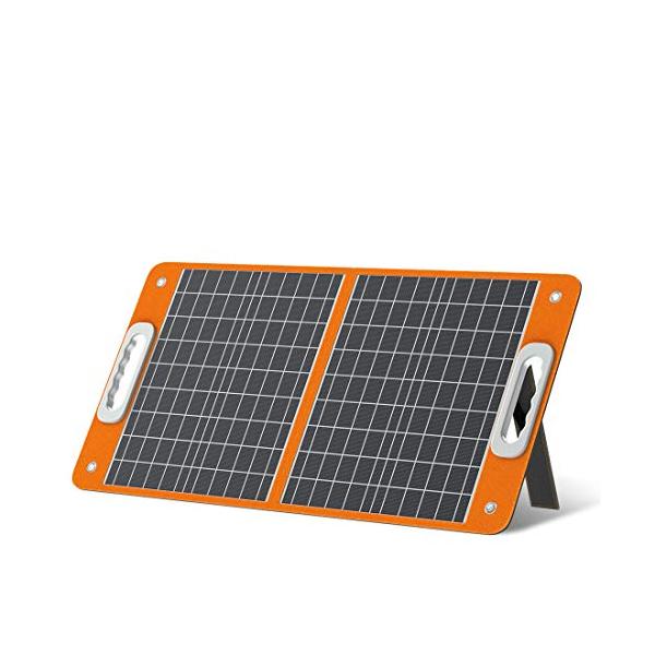 商品名: Flashfish 18V/60W 折りたたみ式ソーラーパネル ポータブルソーラー充電器 DC出力付き Flashfish 151Wh/166Wh/222Wh(別売り) USB-C/QC3.0 携帯電話 タブレット キャンプバン ...