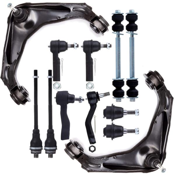 商品名:  SCITOO 12pc Front Suspension Kit Ball Joints Tie Rod Idler Arm Sway Bar Control Arms Pitman Arm W/ 4 Grooves for C...