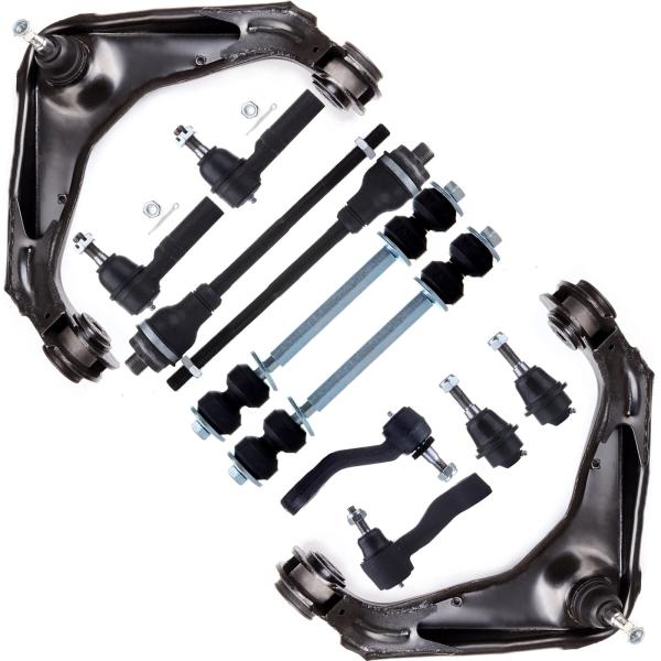 商品名:  SCITOO 12pcs Front Suspension Kit Ball Joints Tie Rod Front Sway Bar Control Arms Idler Pitman Arm With 3 Grooves ...