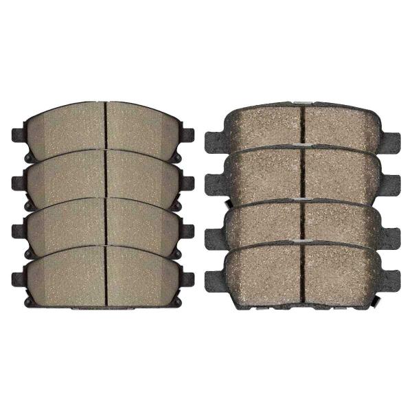 商品名:  AutoShack Front and Rear Ceramic Brake Pads Set 8pcs Replacement for 2004 2005 2006 2007 2008 2009 Nissan Quest 20...