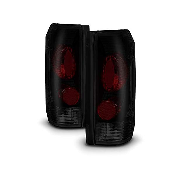 商品名: ACANII - 1987-1996 フォード ブロンコ F150 F250 F350 ピックアップトラック ブラック スモークテールライト ブレーキランプ ペアセット 左+右 サイバーブラック V2 ACANII - For 1...