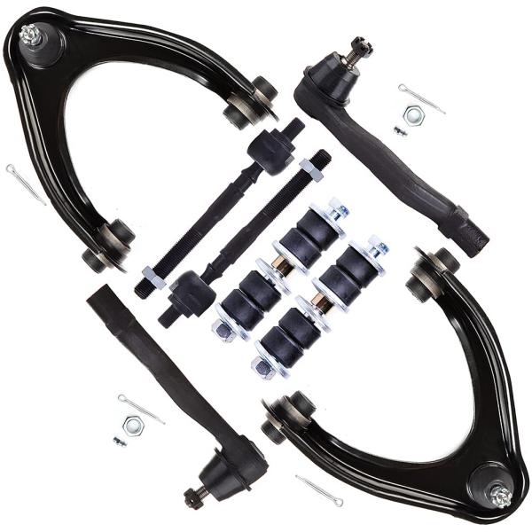 商品名: SCITOO 8個セット コントロールアームキット - ホンダシビックフロントアッパーコントロールアームとボールジョイントフロントスウェイバーエンドリンクインナータイロッドエンドアウタータイロッドエンドフロントサスペンションキット...