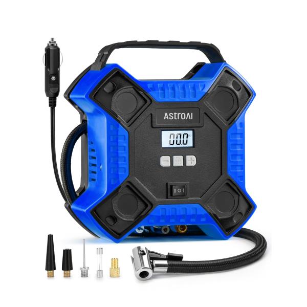 商品名:  AstroAI Tire Inflator Air Compressor Portable Air Pump for Car Tires, 12V DC Integrated Metal Structure Tire Pump ...