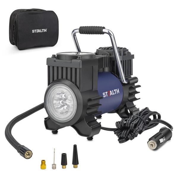 商品名:  Stealth Portable Air Compressor Tire Inflator - 12V DC Digital Pump with 120PSI, LED Light for Emergency - Perfect...