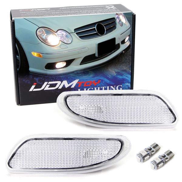 商品名:  iJDMTOY Euro Clear Lens Amber LED Bulb Front Side Marker Light Kit Compatible With 2001-2007 Mercedes W203 C230 C2...