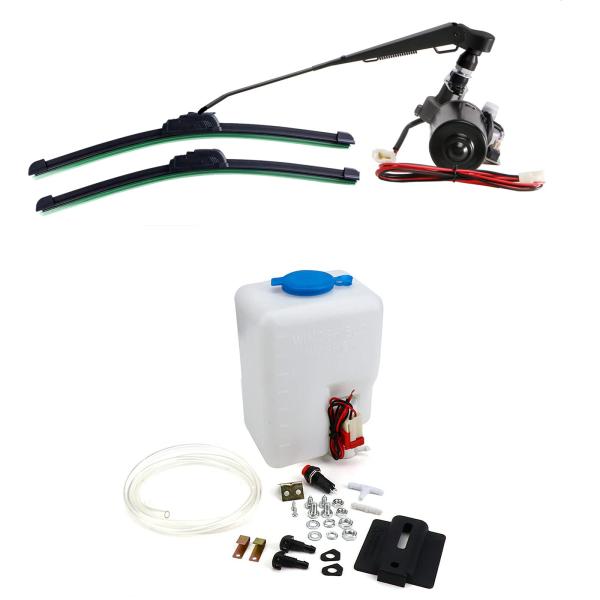 商品名:  SCHRION 12V Electric Motor UTV Windshield Bottle Washer Kit Fits Polaris Ranger RZR General Golf Cart Tractor Can ...