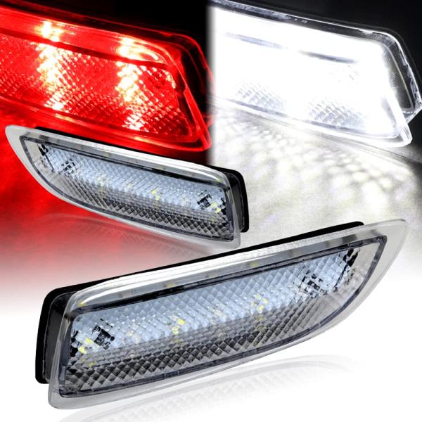 商品名:  Q1-TECH, Red Lens Full LED Rear Bumper Reflector Lights Compatible with 2011 - 2013 Lexus CT200h , 2011 - 2013 Toy...