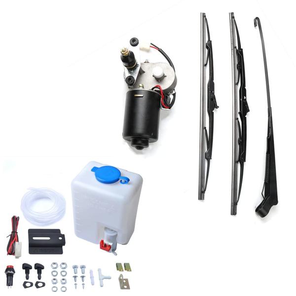 商品名: SCHRION 110°ワイプ 12V 電動モーター UTV フロントガラス ワイパーキット ウォッシャーポンプキット付き Polaris Ranger RZR 900 1000 ゴルフカート TURBO Can Am X3 トラ...