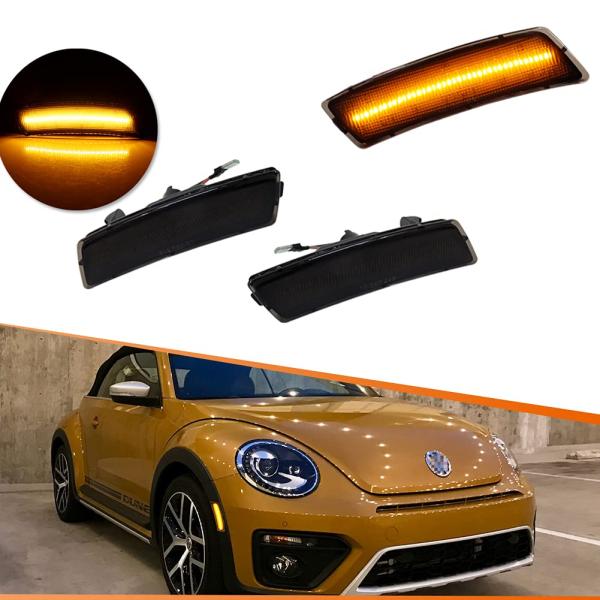商品名:  ADIIL Smoked Lens Amber LED Side Marker Lights Compatible with 2012-2019 VW Beetle 2018-up VW Ti-guan, Replace OEM...