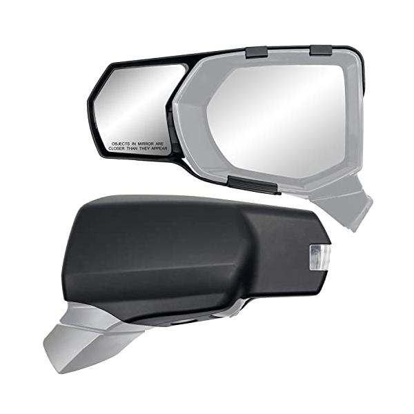 商品名: K Source Snap &amp; Zap カスタム 牽引ミラー ペア キャデラック エスカレード シボレー サバーバン/タホ GMC ユーコン用 ブラック K Source Snap &amp; Zap Custom Tow...