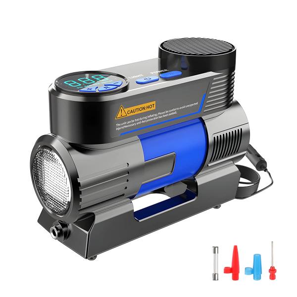 商品名:  Portable Tire Inflator Air Compressor for Car, DC 12V Auto Tire Pump with Digital Pressure Display, 150PSI with Em...